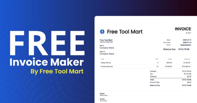 Invoice Generator Online Free – 100% Free Invoice Tool
